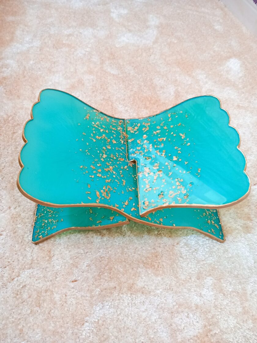 Handmade Resin Premium Quran Stand - Cyan - Islamic Gifts