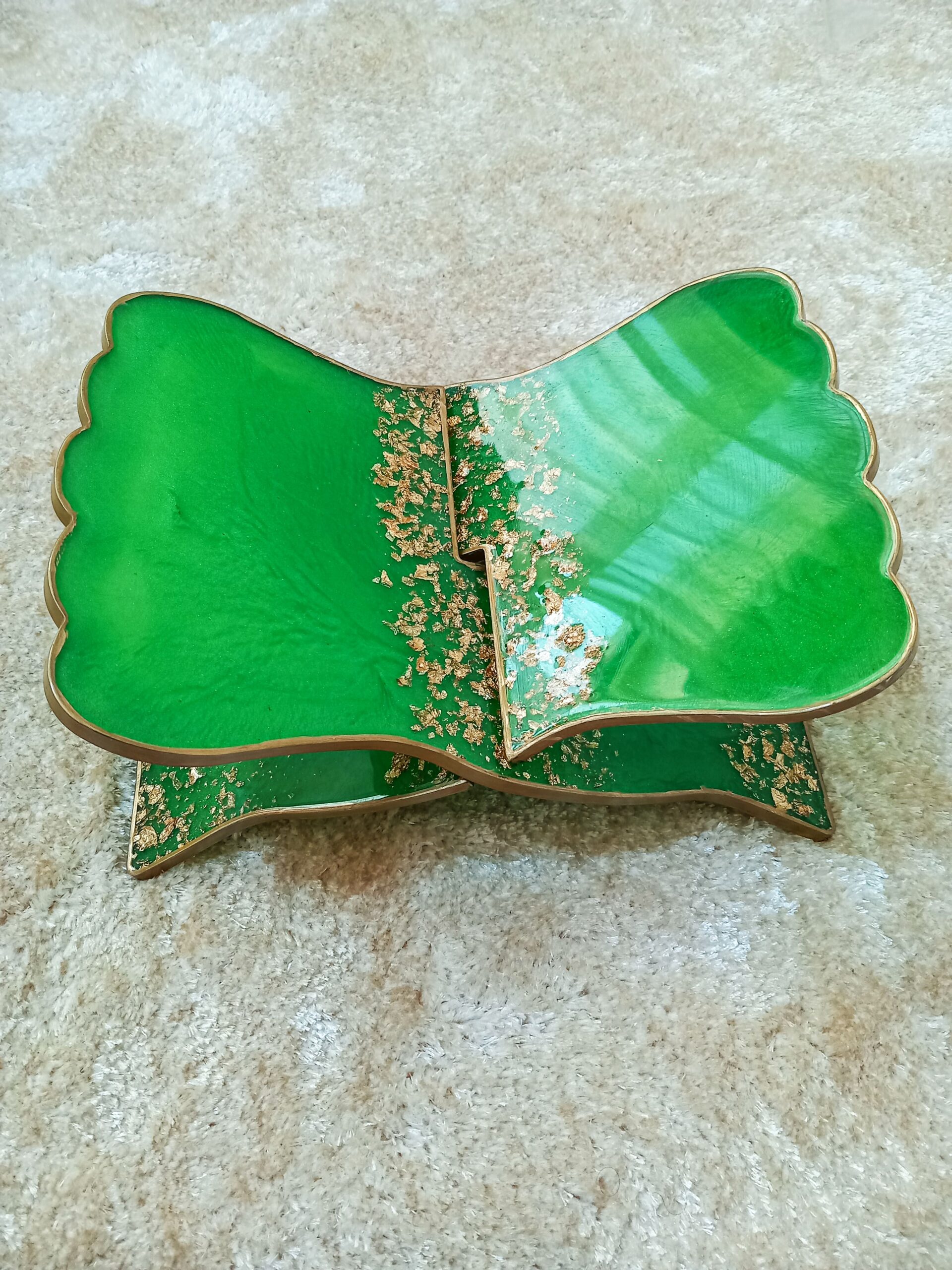 Handmade Resin Premium Quran Stand - Green - Islamic Gifts