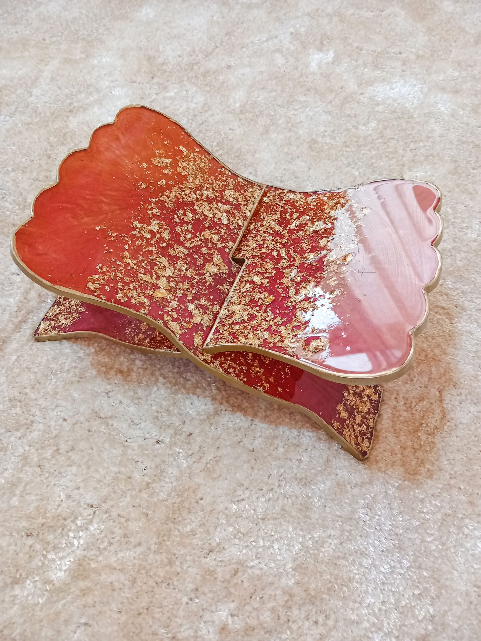 Handmade Resin Premium Quran Stand - Red - Islamic Gifts