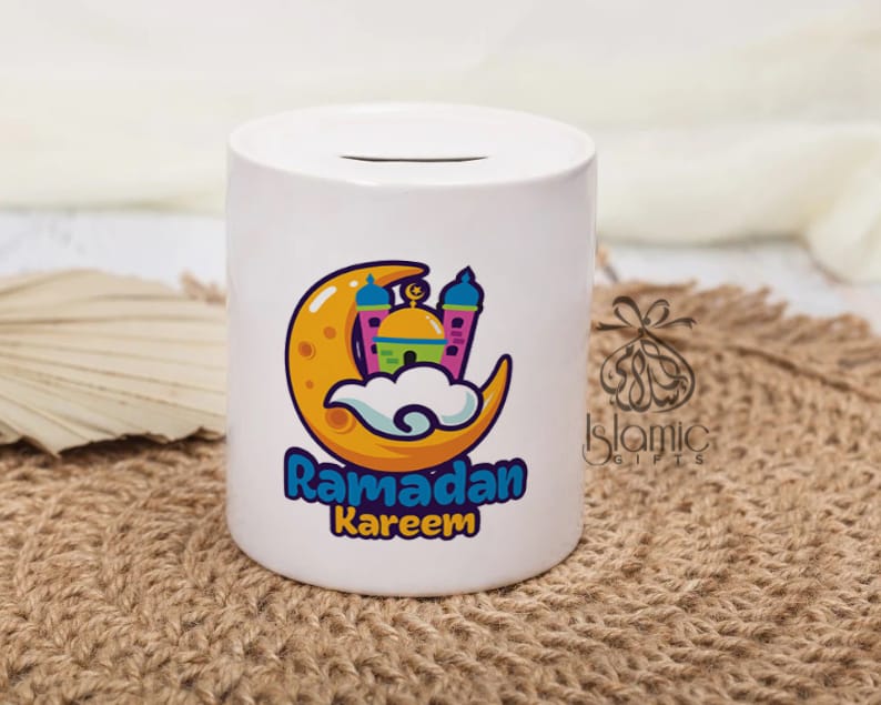 Ramadan Kareem Sadqa Jar for Kids - Islamic Gifts